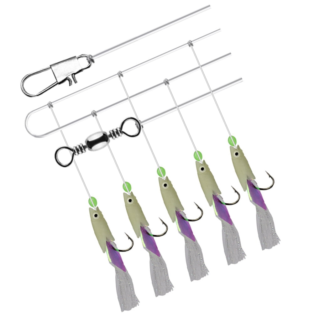 Zehuanyu 2 Strings Luminous Fishing Hook Carbon Steel Fishhook Rigs ...