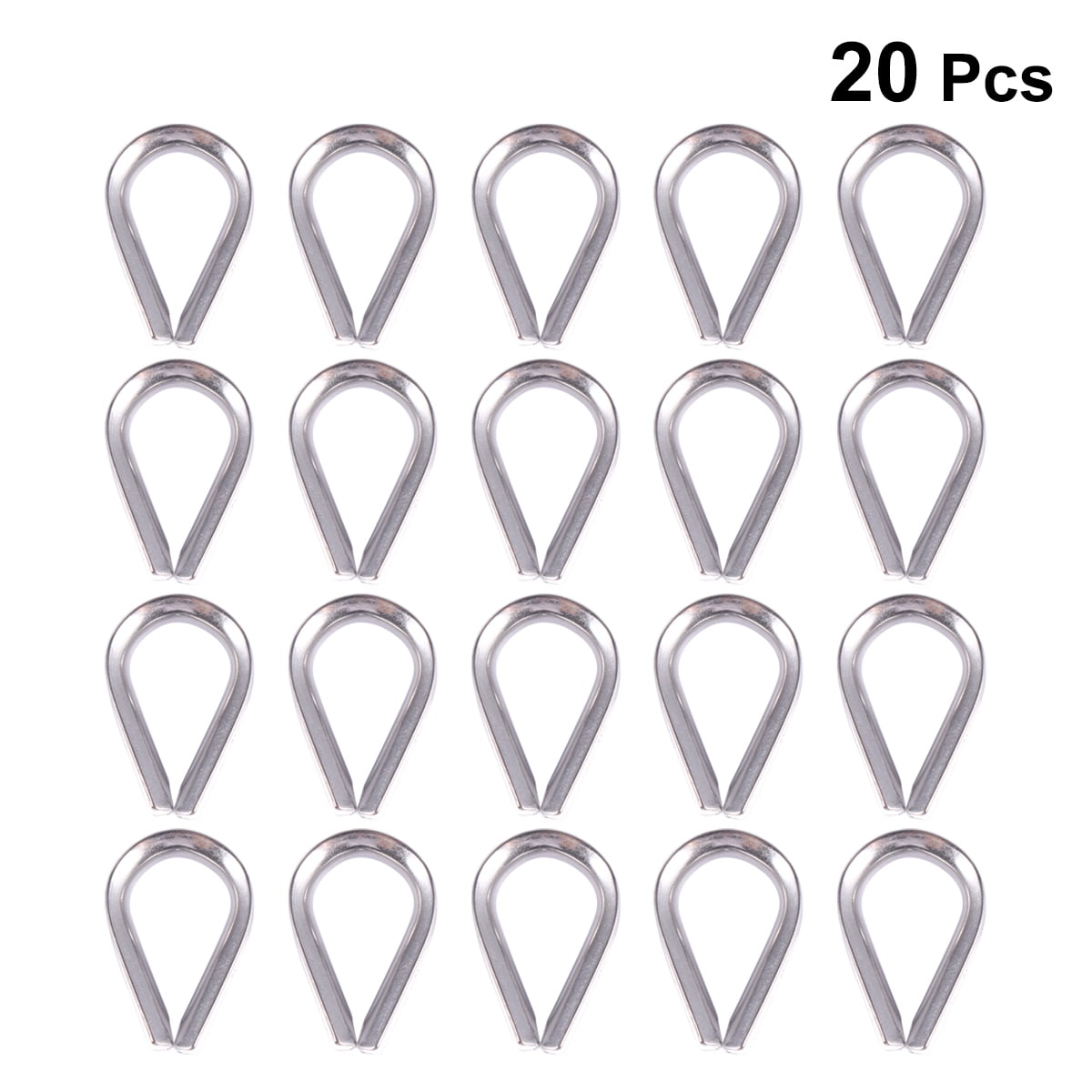 Hytrove Stainless Steel Cable Thimble Heart Shaped Silver 20Pack ...