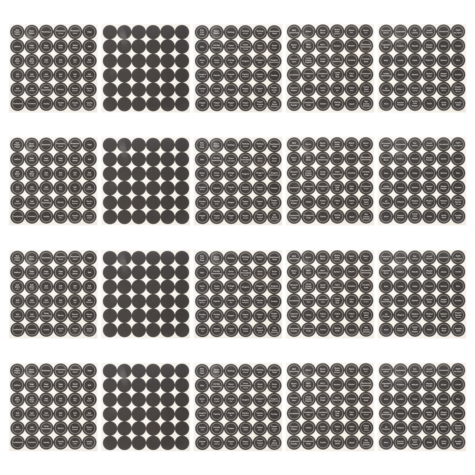 Zehuanyu 20 Pcs Kitchen Spice Sticker Cool Stickers Rack Organizer for ...