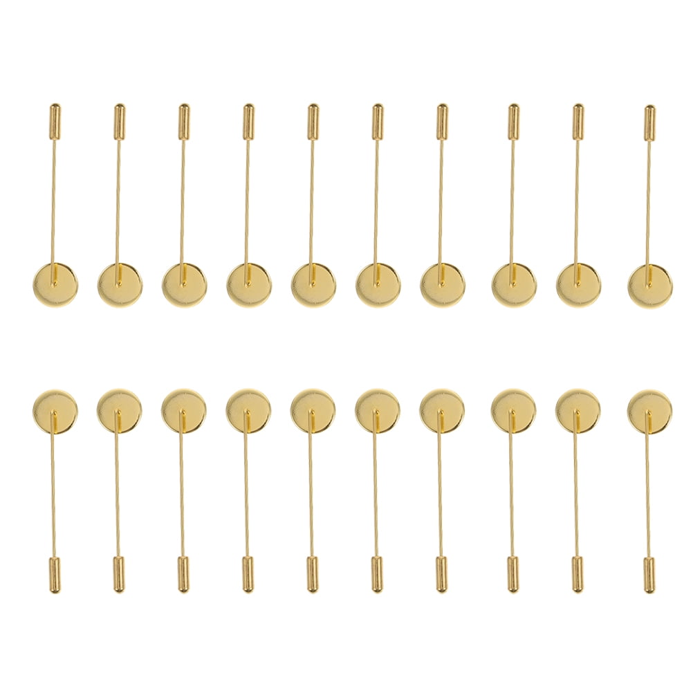 Zehuanyu 20 Pcs Label Pin Trays Brooch Long Lapel Safety Base Women's ...