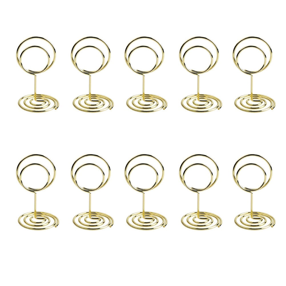 Zehuanyu 20 Pcs Table Place Card Holders Wire 5*3.1CM Golden - Walmart.com