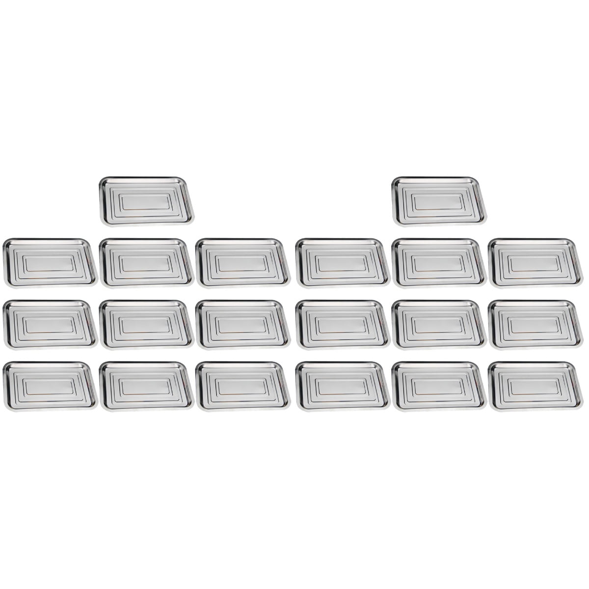 Zehuanyu 20 pcs Stainless Steel Food Serving Tray Multi-function Plate ...