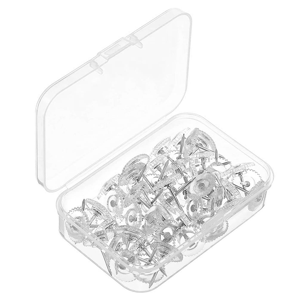Zehuanyu 200 Pcs Transparent Gear Pin Travel Map Push Bulletin Board ...