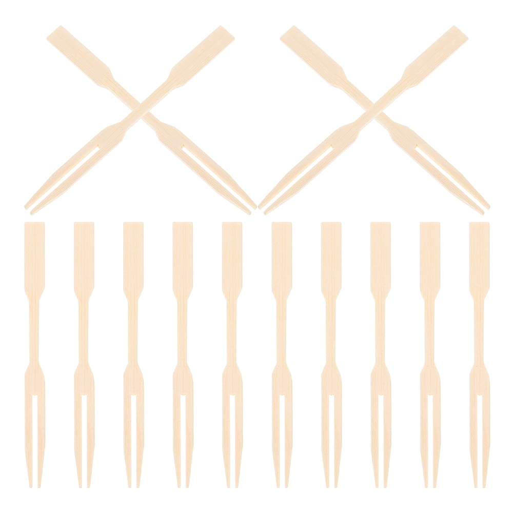 Zehuanyu 200PCS Bamboo Appetizer Forks Mini Food Picks Party Forks for ...