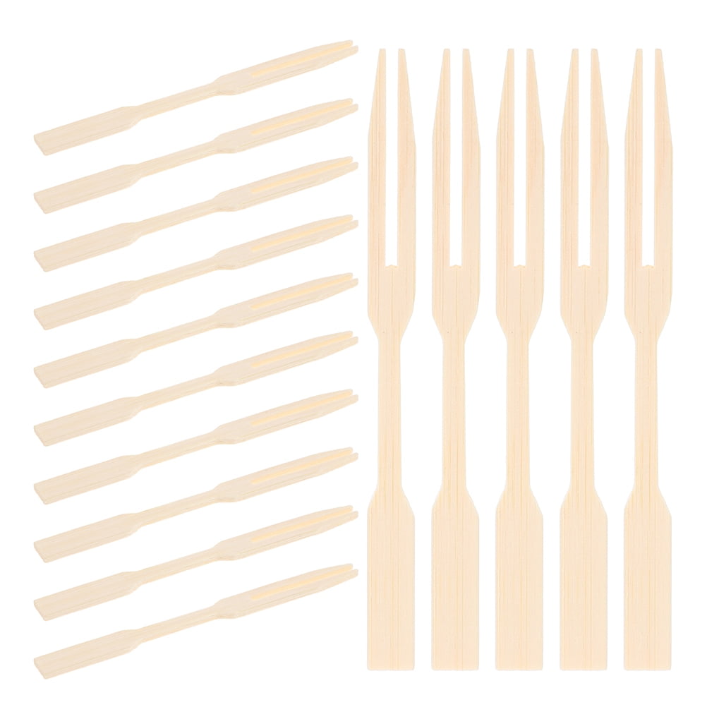 Zehuanyu 200PCS Mini Bamboo Forks for Appetizers Fruit Picks Mini Forks ...