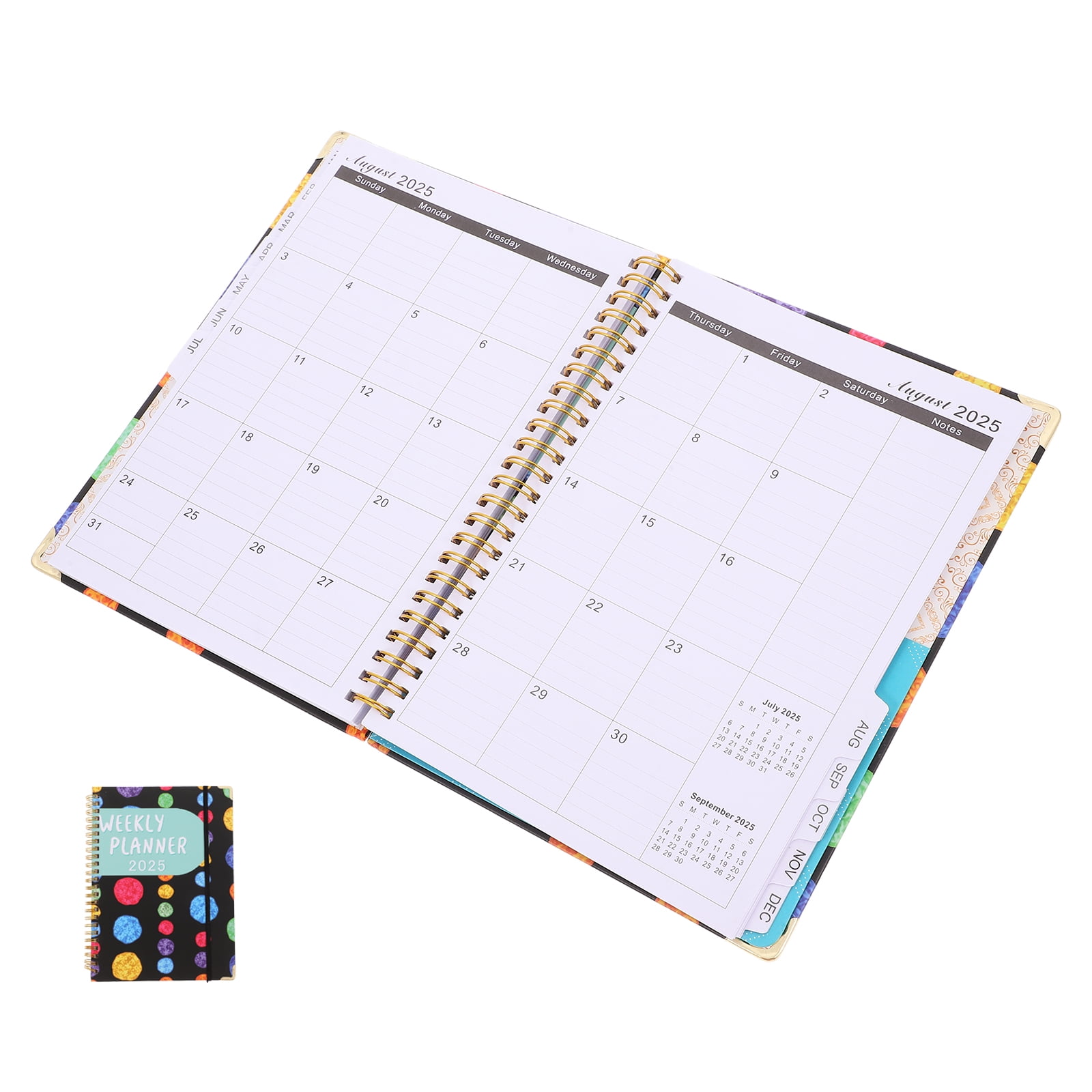 Zehuanyu 2025 Planner Riser Monthly Calendar Coil Notebook Student ...