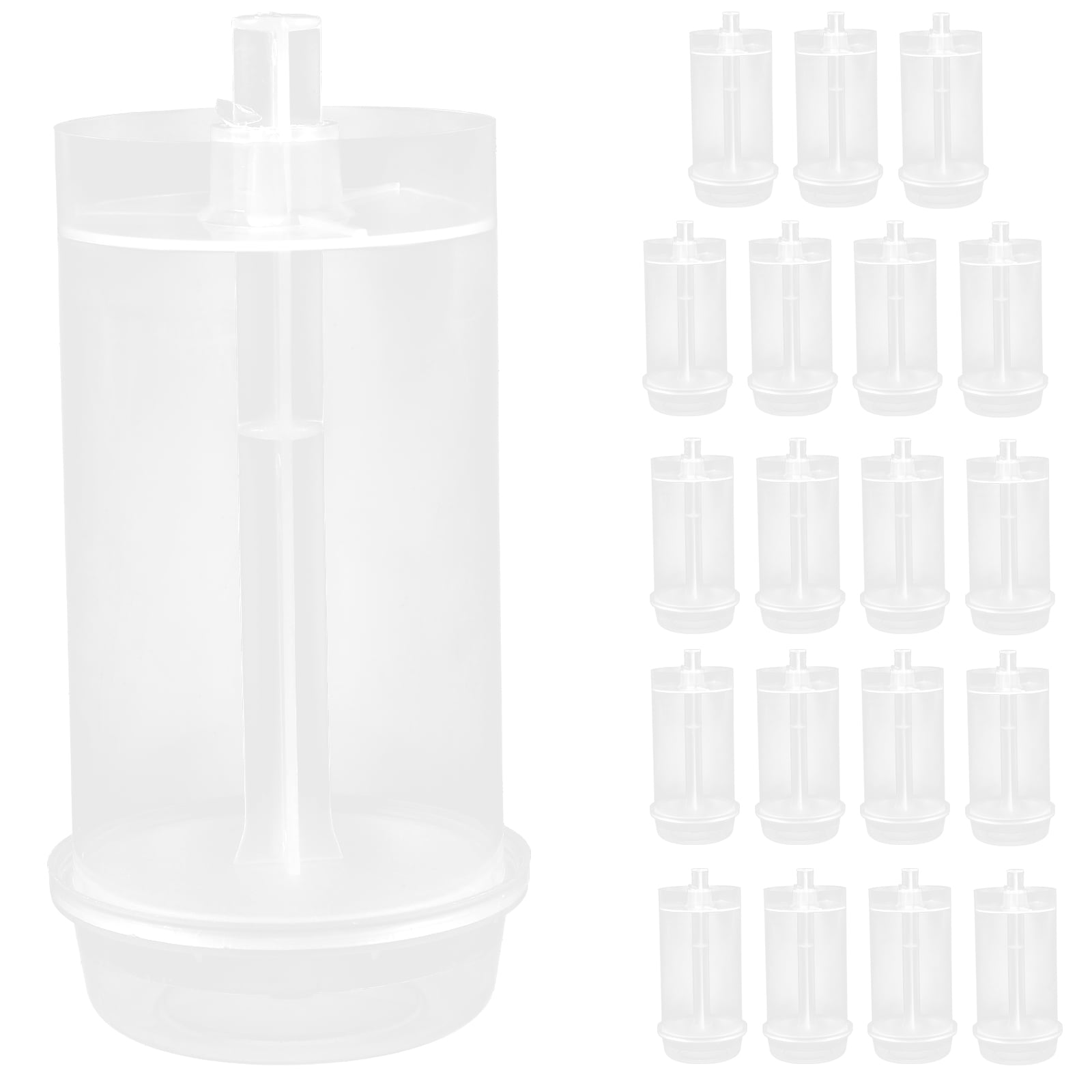 Zehuanyu 20Pcs Round Shape Clear Push-up Cake Containers Ice Cream ...