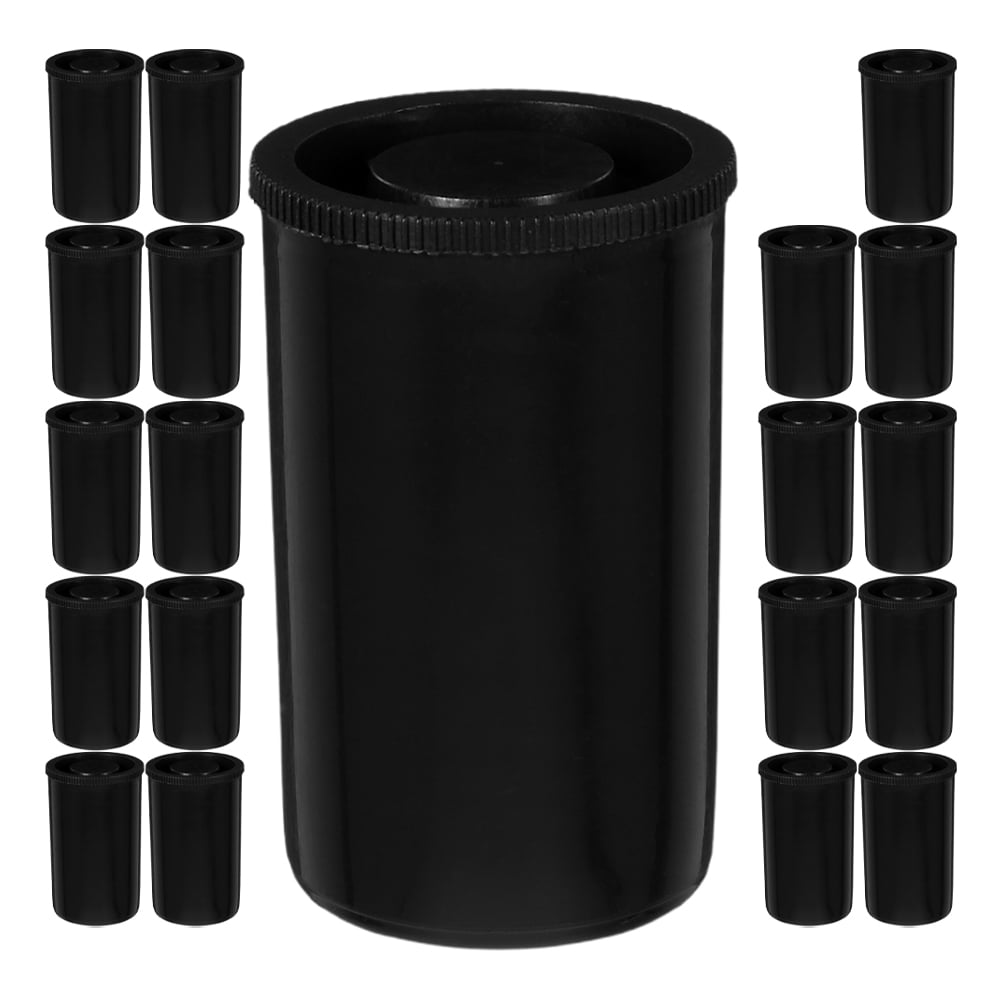 Zehuanyu 20pcs Plastic Film Canisters With Lid Black Cans Empty Bottle ...