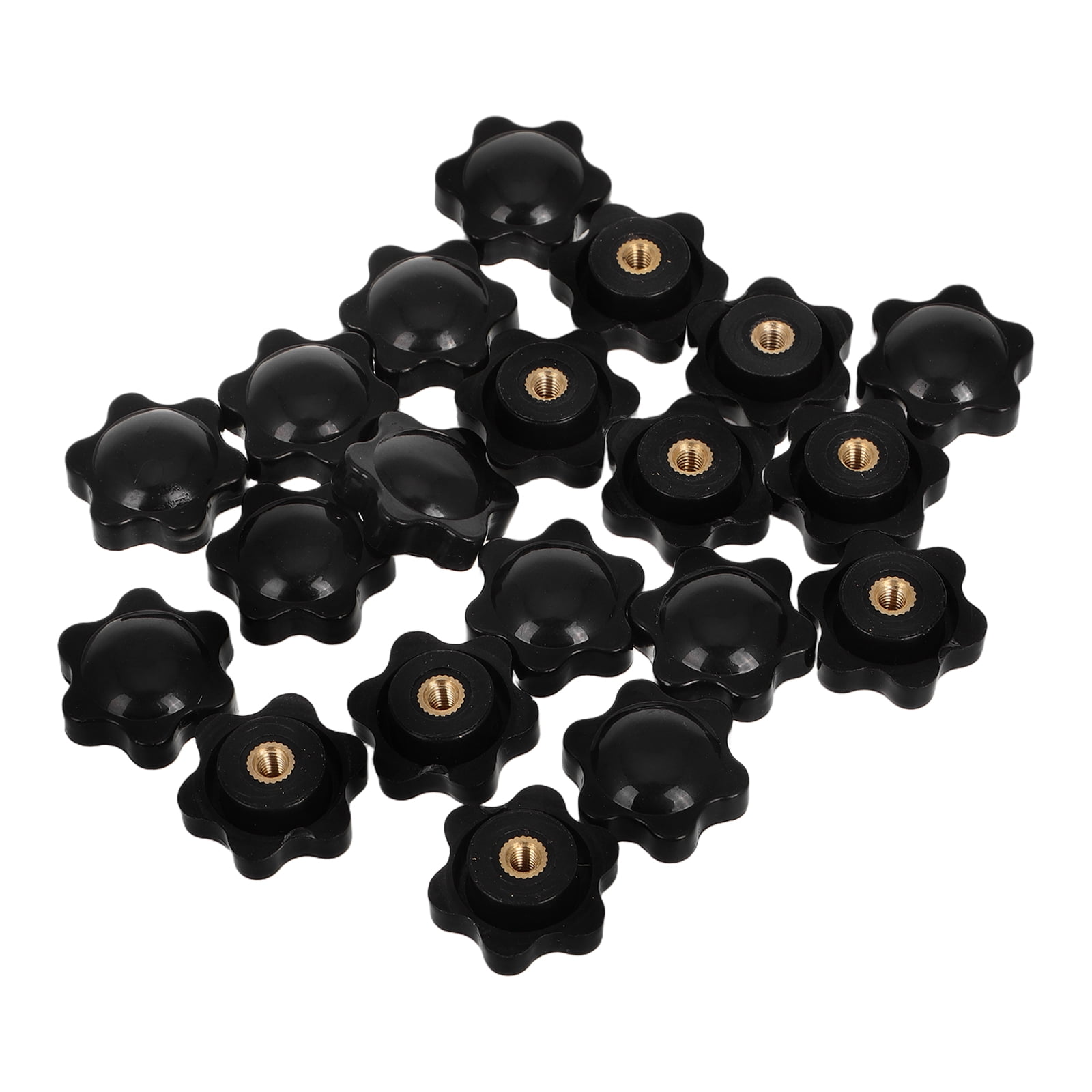 Zehuanyu 20pcs Plastic Star Knobs Threaded Knobs Hexagon Head Thru Knob Clamping Knobs Jig Knobs ...