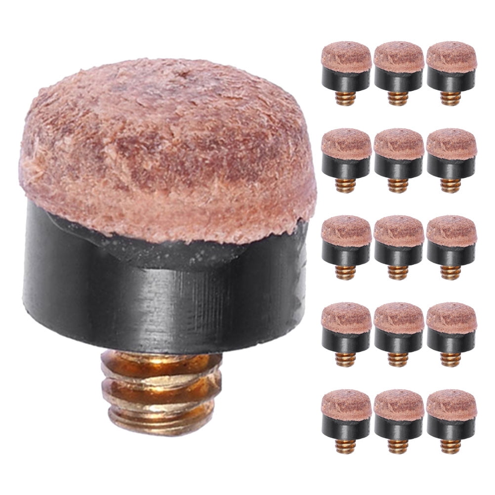 20pcs 10mm Pool Stick Tips Screw On PU Cue Tips Billiard Pool Tip ...