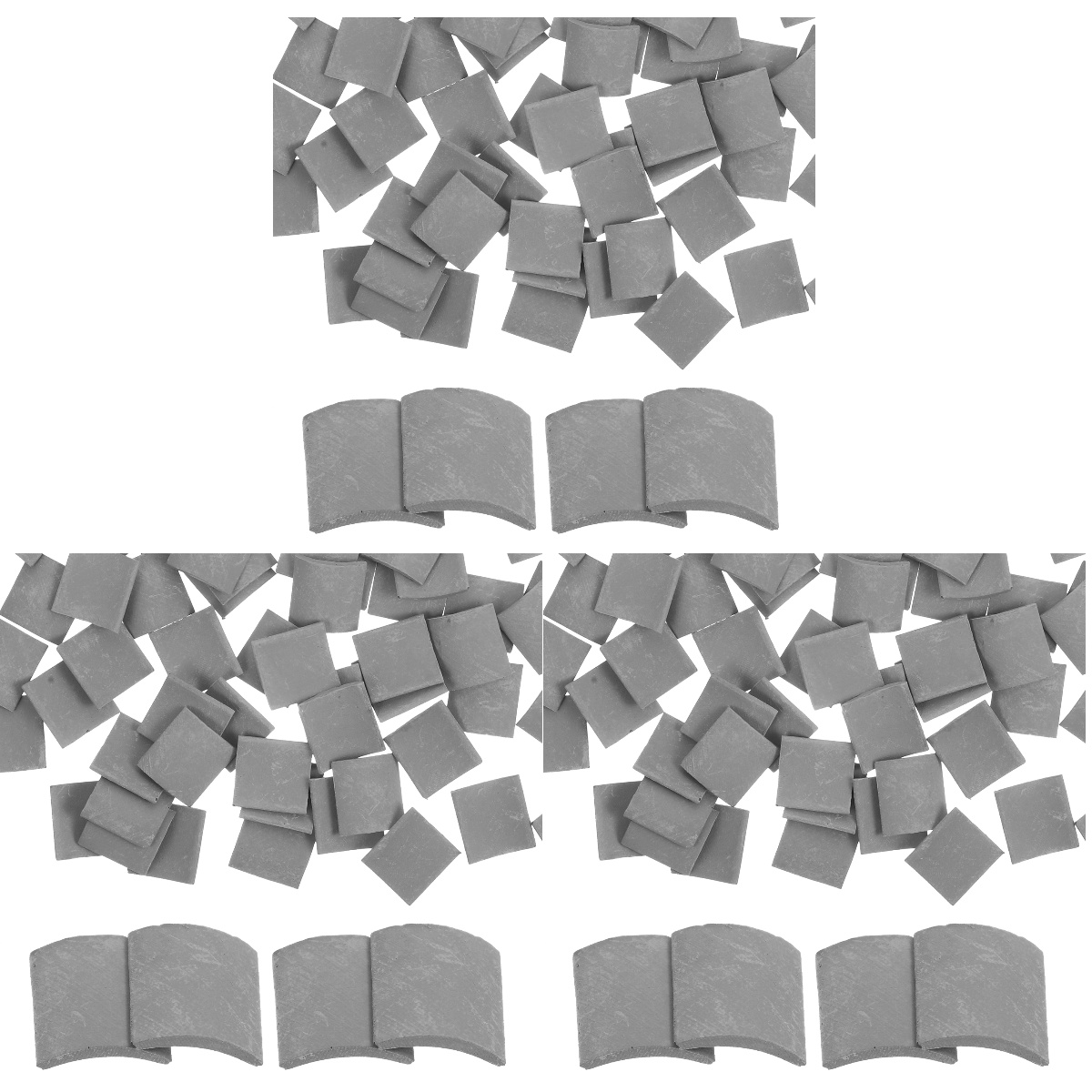 Zehuanyu 210 pcs Simulated Small Roof Tiles Roof Tile Models DIY ...