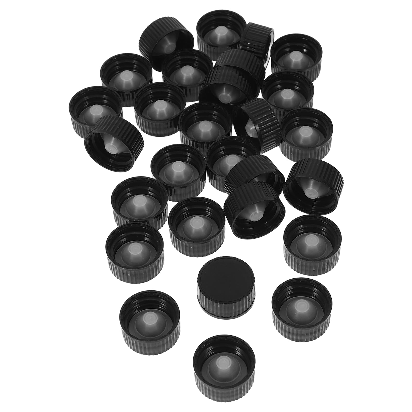 Hytrove Cone Shape Bottle Caps Plastic Black 24Set For Perfume Bottles ...