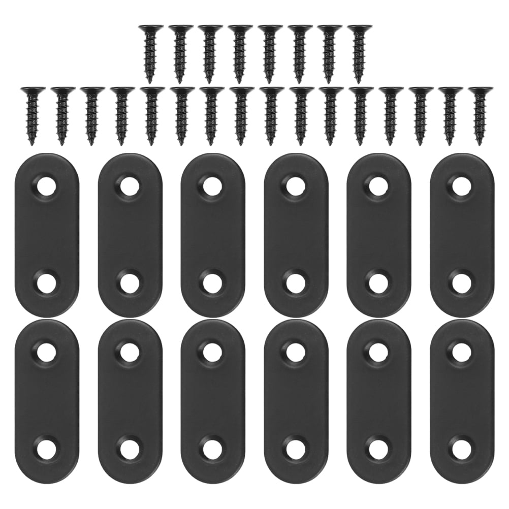 Zehuanyu 24pcs Stainless Steel Flat Straight Brackets with 48 Screws ...