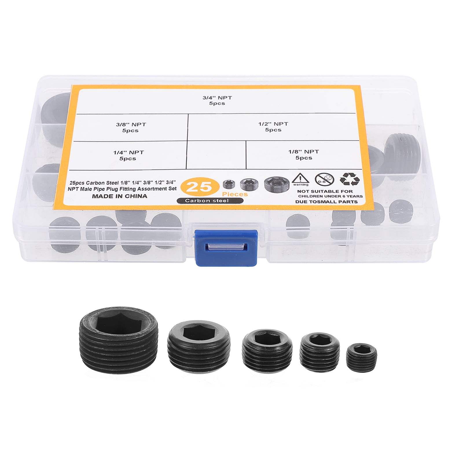 Zehuanyu 25 Pcs Inner Hexagonal Sleeve Internal Plug Fitting Tube ...