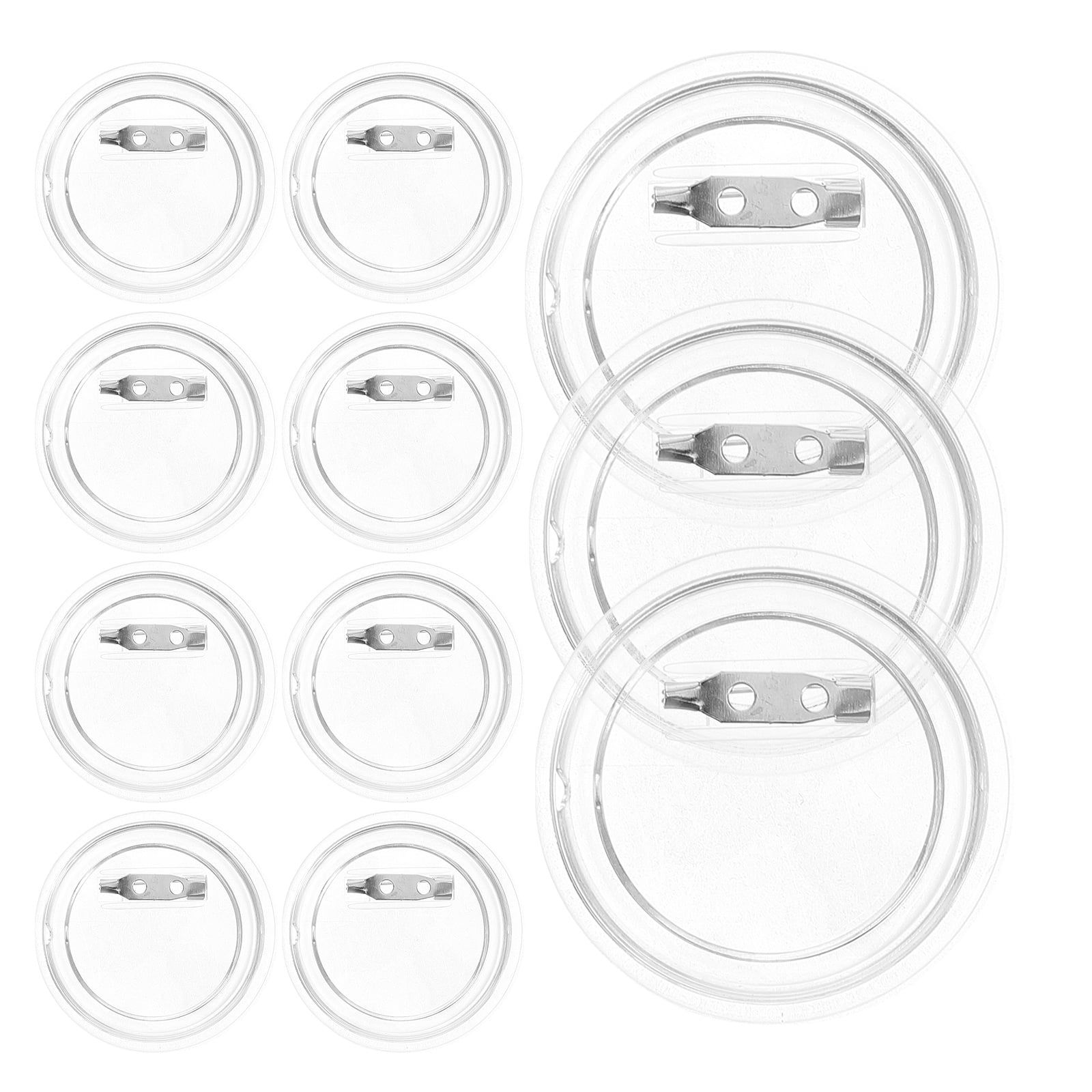 25pcs Acrylic DIY Blank Button Pins for Crafting Supplies Clear ...