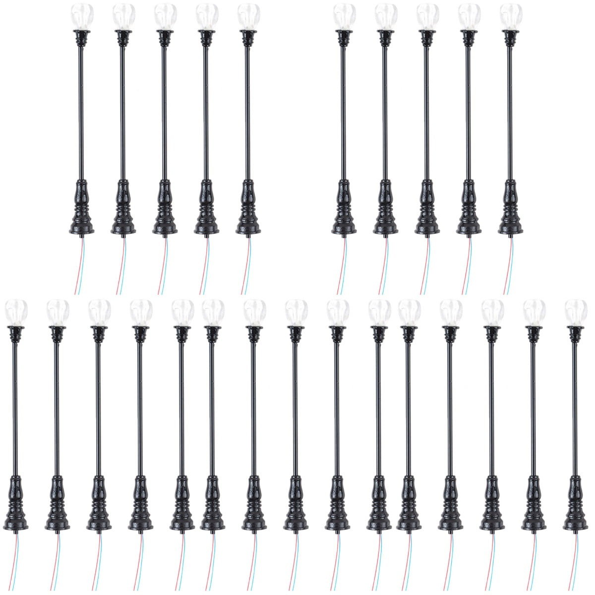 Zehuanyu 25 pcs Simulated Miniature Yard Lamps Model Light Props Sand ...