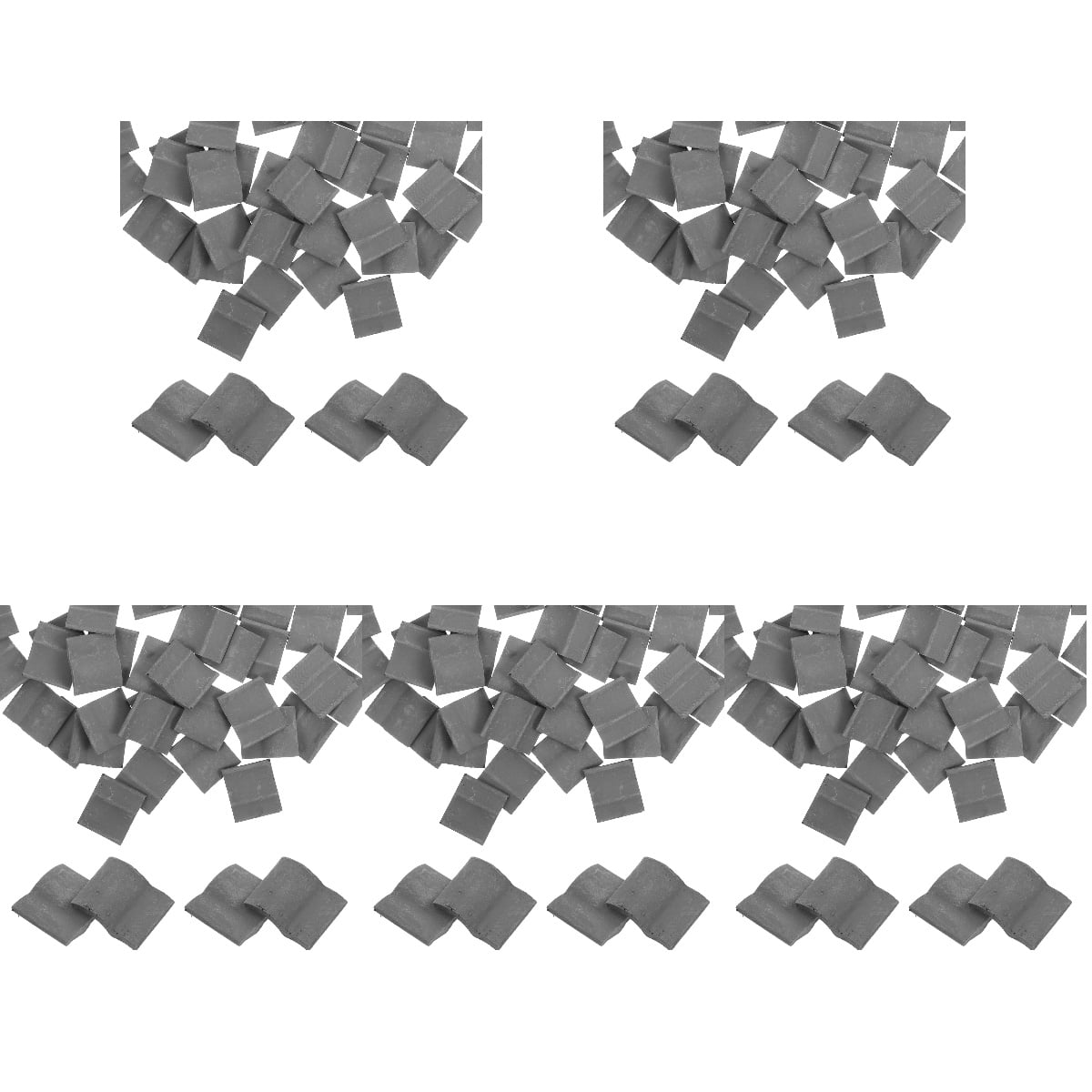 Zehuanyu 250 pcs Decorative Roof Tiles Micro Landscape Roof Tiles ...