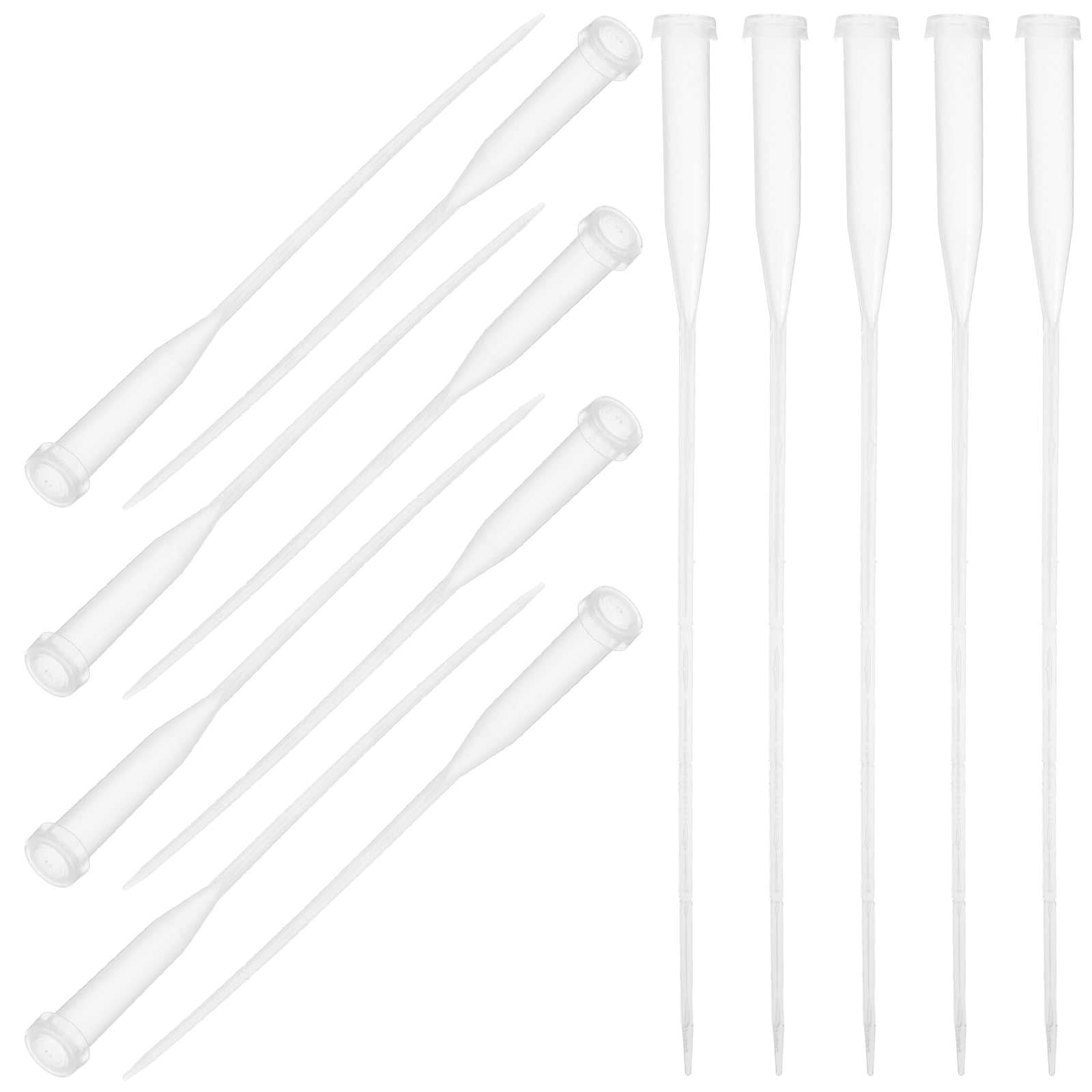 Zehuanyu 25pcs Floral Water Tubes with Rubber Caps Small Plastic Flower ...