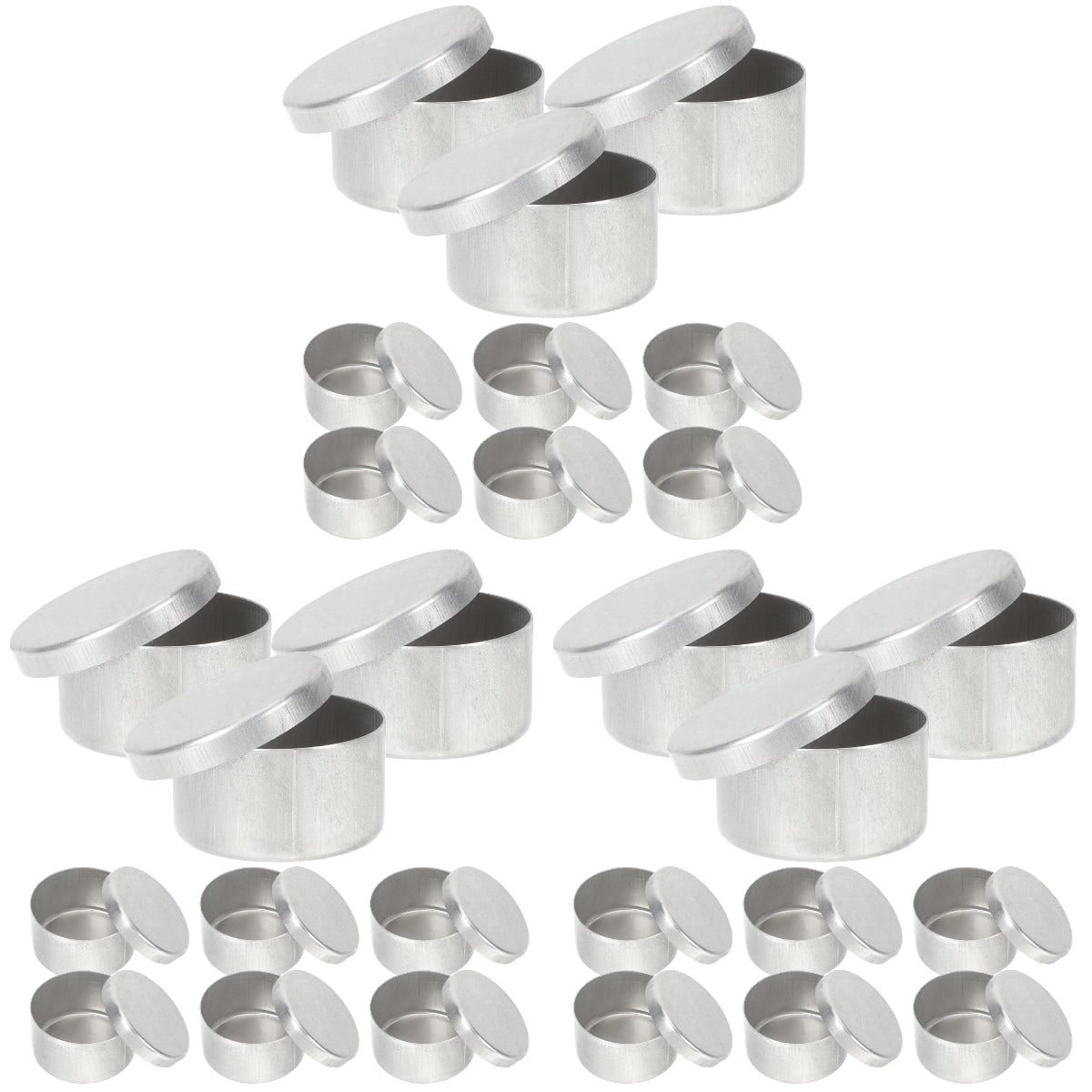 Zehuanyu 27 pcs Sampling Round Aluminium Jars Round Soil Storage ...