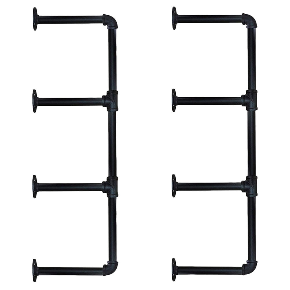 Zehuanyu 2Pcs Durable Iron Storage Racks Retro Iron Pipe Racks Home Use ...