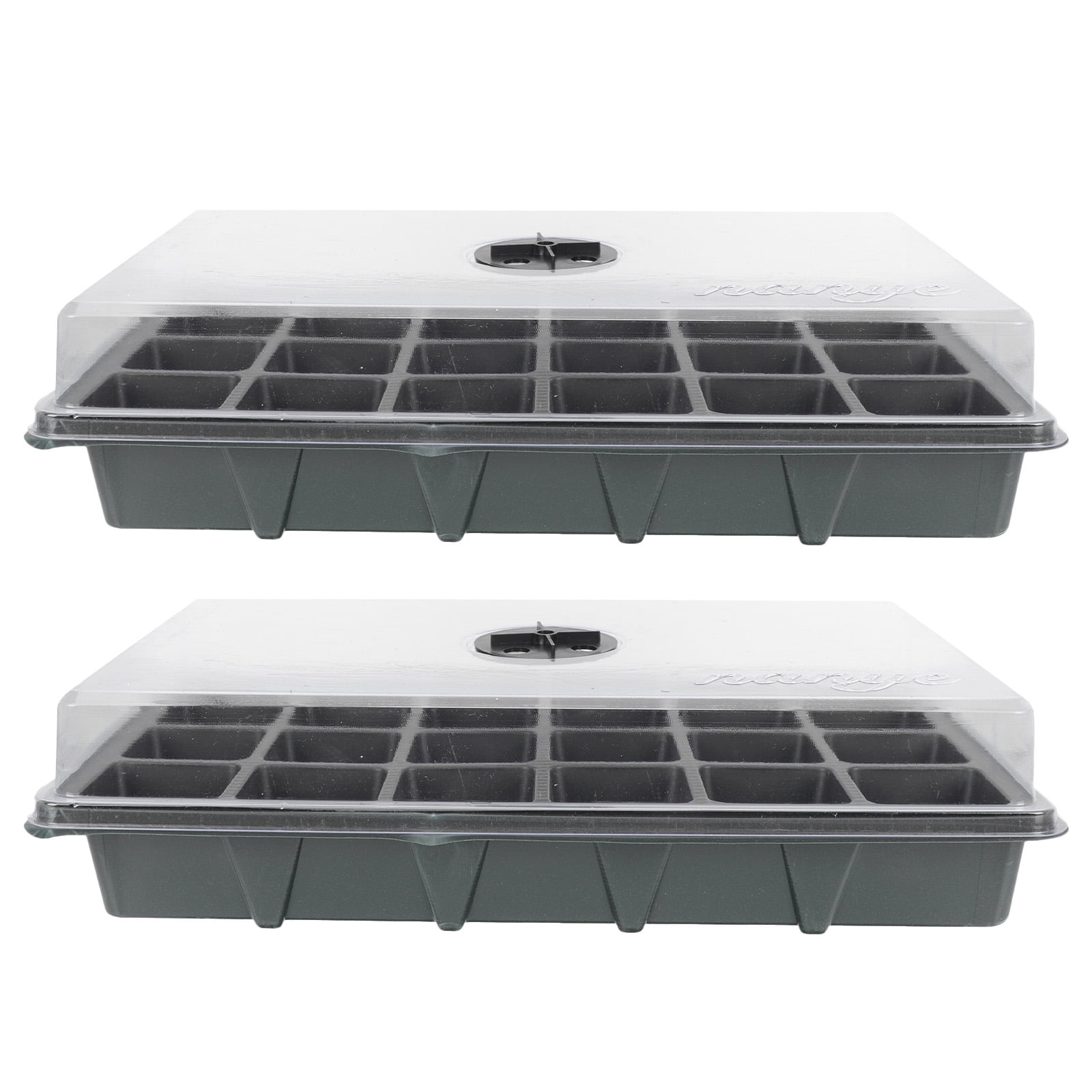Zehuanyu 2Pcs Home 24 Holes Plant Germination Boxes Plastic Planting ...