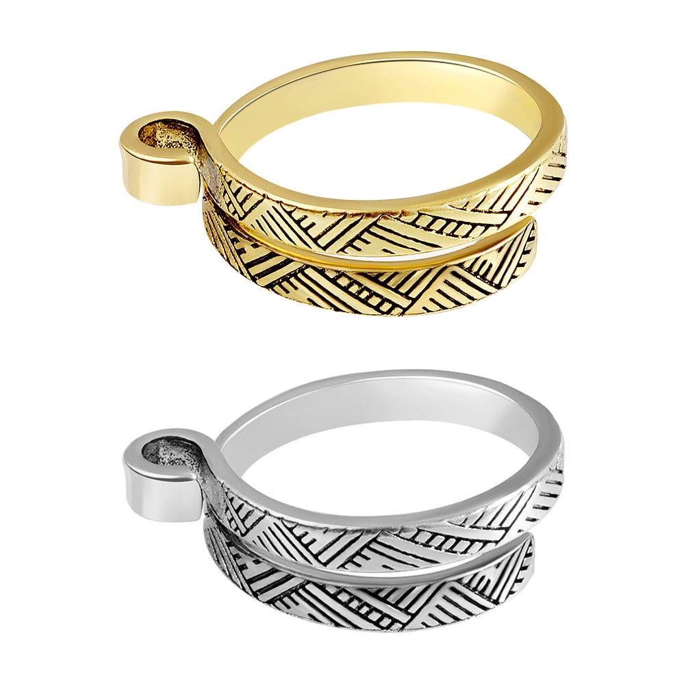 Zehuanyu 2Pcs Ring Type Knitting Tools DIY Copper Knitting Loops Woolen ...