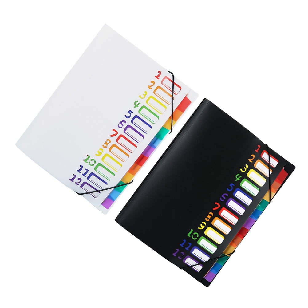 Zehuanyu 2pcs 12 Pocket Expanding File Folder, Document File Organizer ...