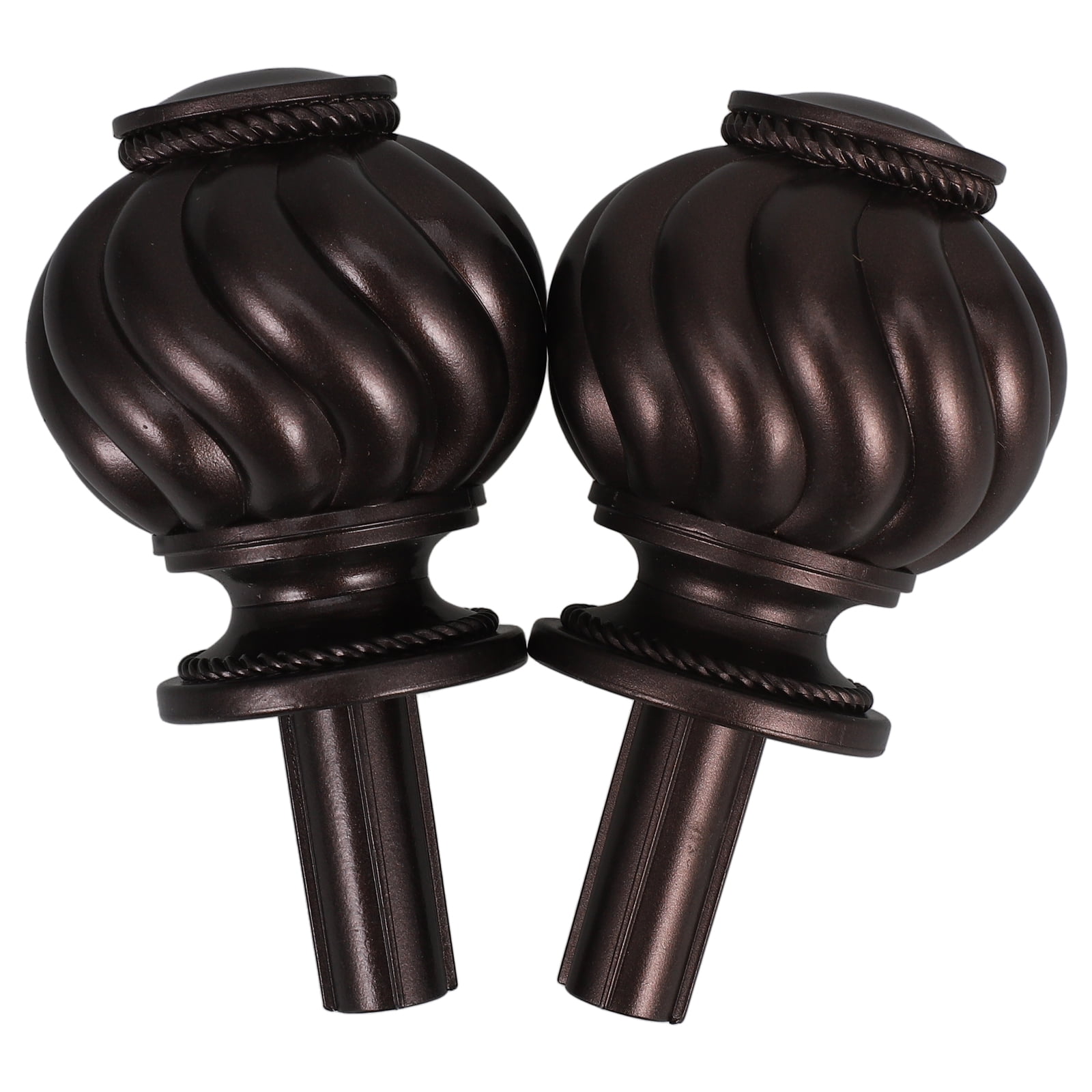 HEMOTON 2pcs Curtain Rod Finials Plastic Decorative End Caps for Window ...