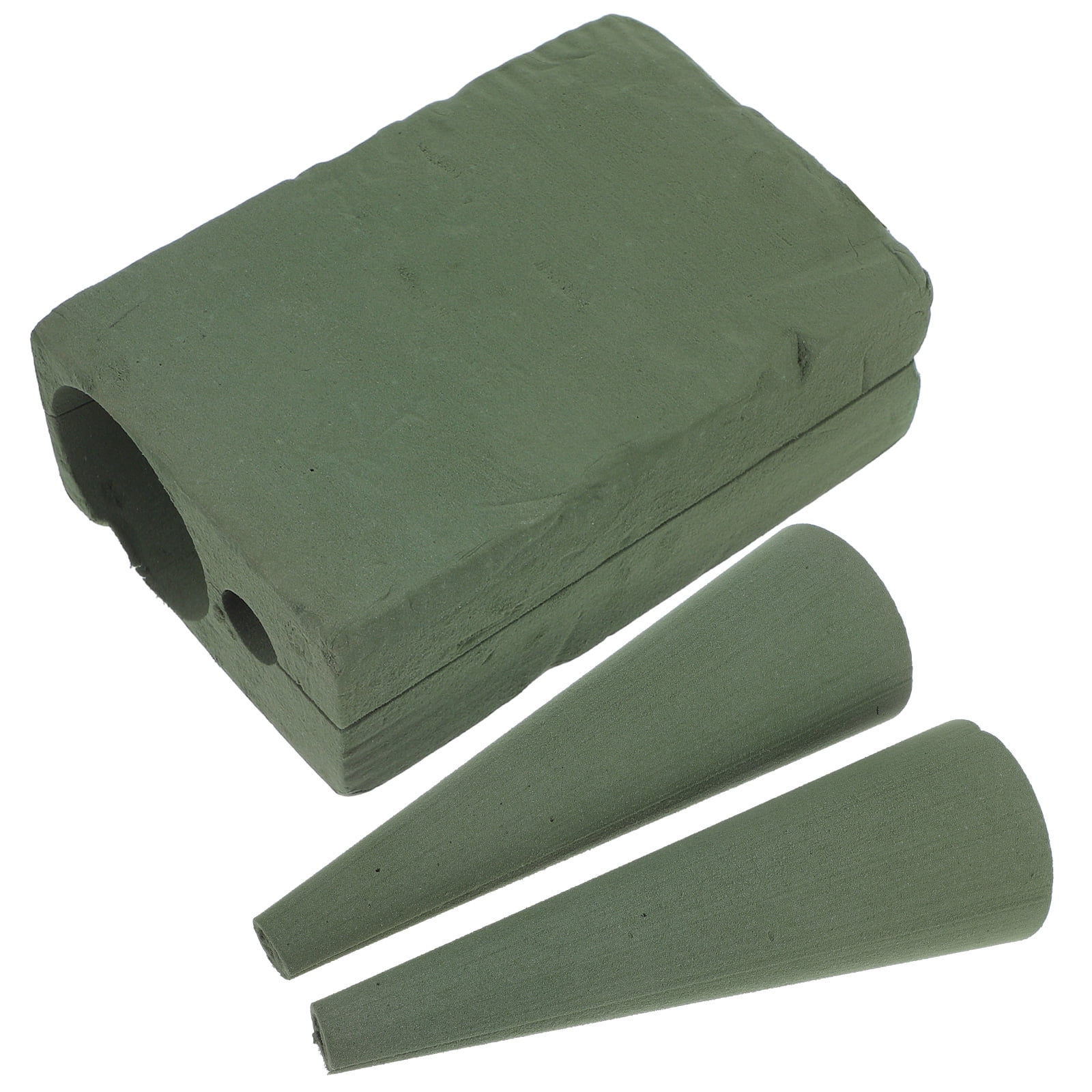 2pcs Green Floral Foam Tree Cones for Flower Arrangements Dry Wet Foam ...