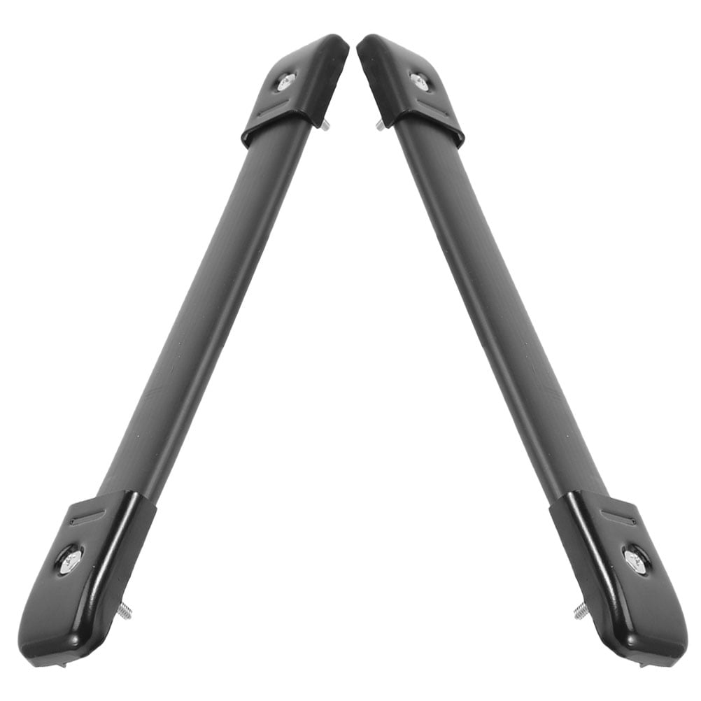 Zehuanyu 2pcs Heavy Duty Black Rubber Handles with Metal End Caps and ...