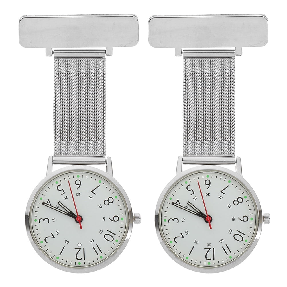 Zehuanyu 2pcs Nurse Watches Clip On Pocket Watch Lapel Pin Nurse Fob ...