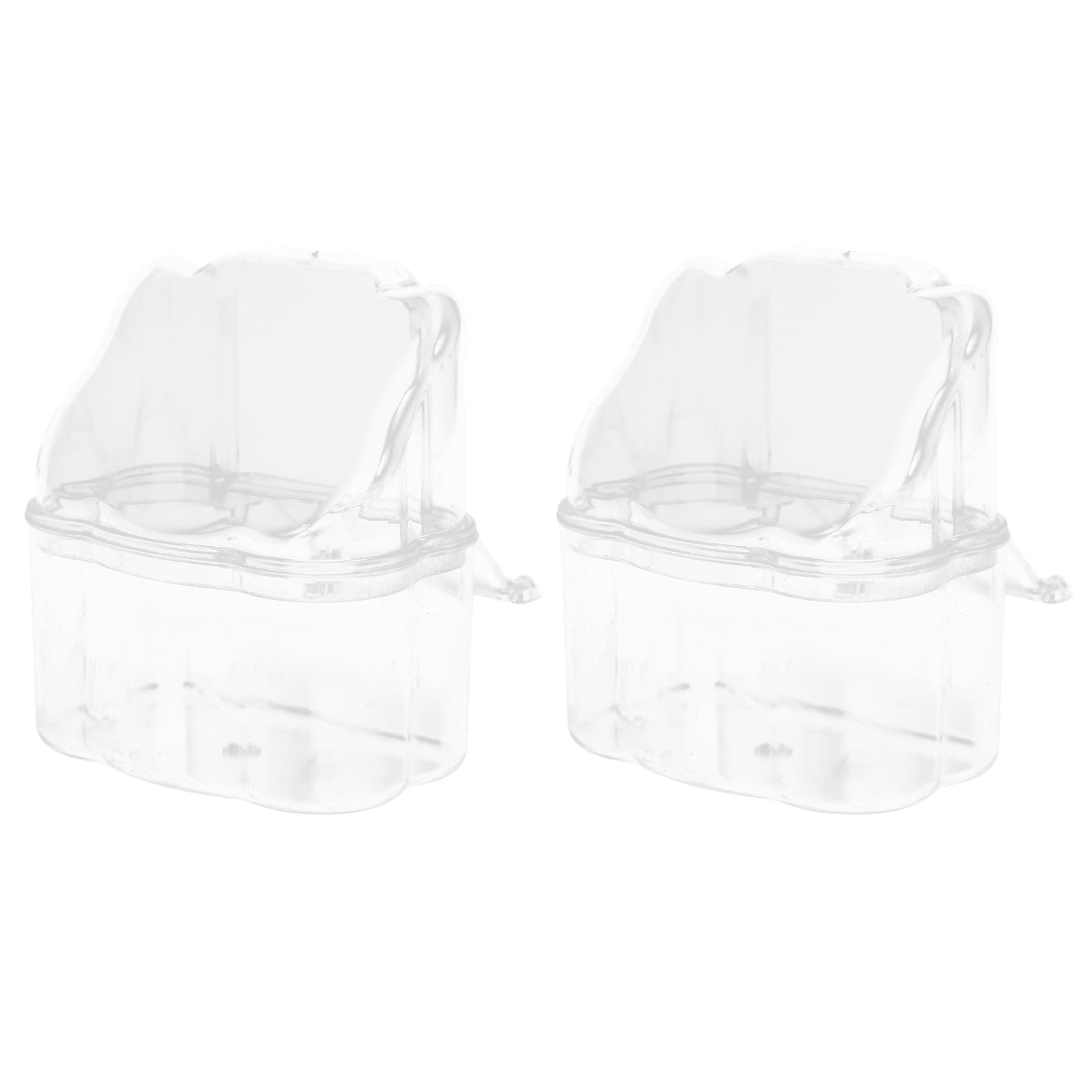 Zehuanyu 2pcs Plastic Bird Feeders Parrot Food Containers Bird Feeding ...