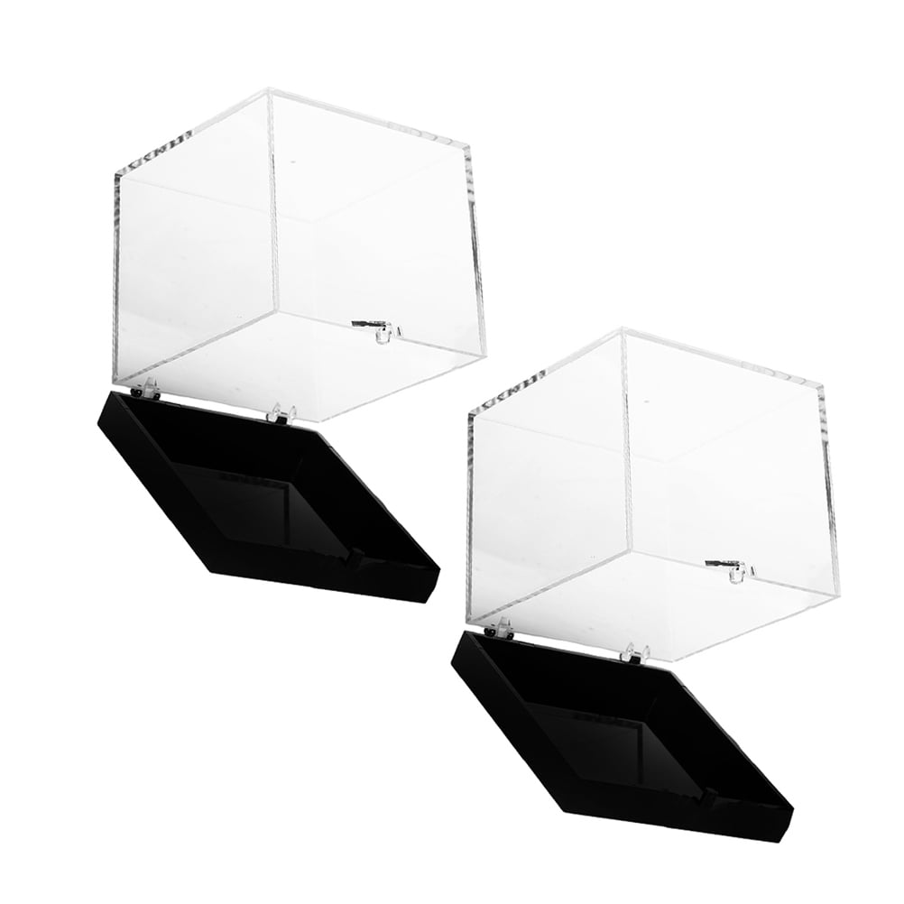 Zehuanyu 2pcs Rock Display Box Storage Cube For Rock Collection Plastic ...
