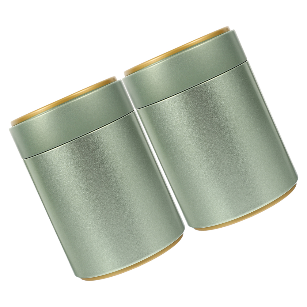 Zehuanyu 2pcs Tea Tin Canister with Airtight Lids for Loose Tea Mini ...
