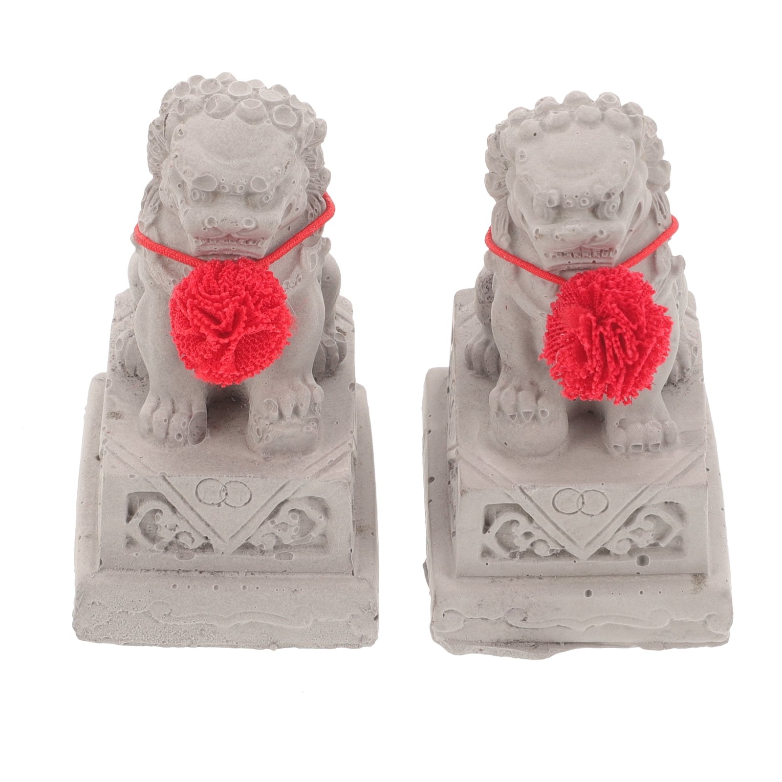 Zehuanyu 2pcs Traditional Mini Ancient Lion Chinese Lion Statue ...