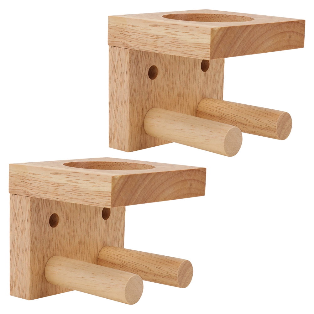 Zehuanyu 2pcs Wooden Baseball Bat Holder Baseball Bat Bracket Wall ...