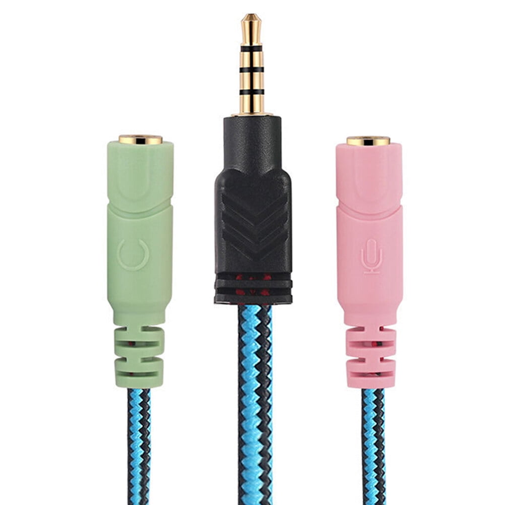 Zehuanyu 3.5mm Male to 2 Female Headset Splitter Cable Computer ...