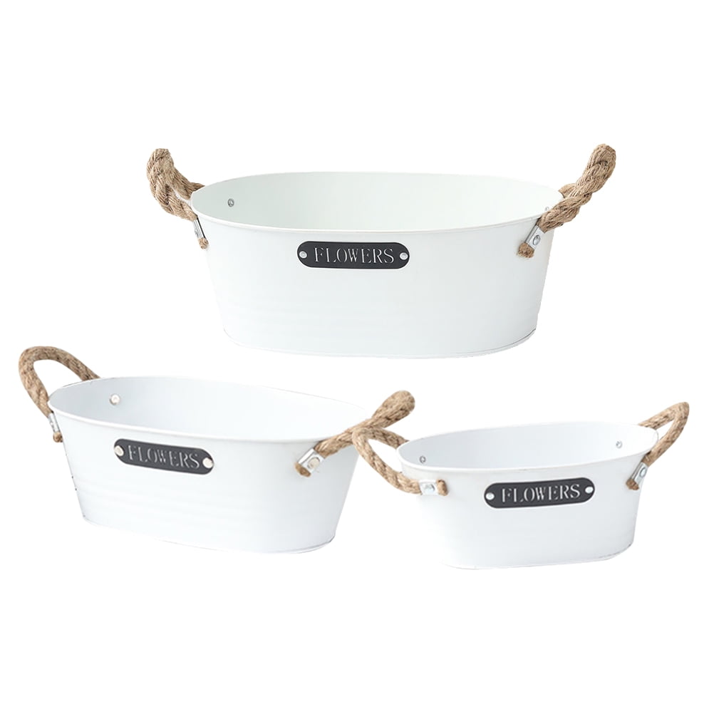 Zehuanyu 3 Pcs Planters Balcony Courtyard Succulent Pot Set Decorative ...