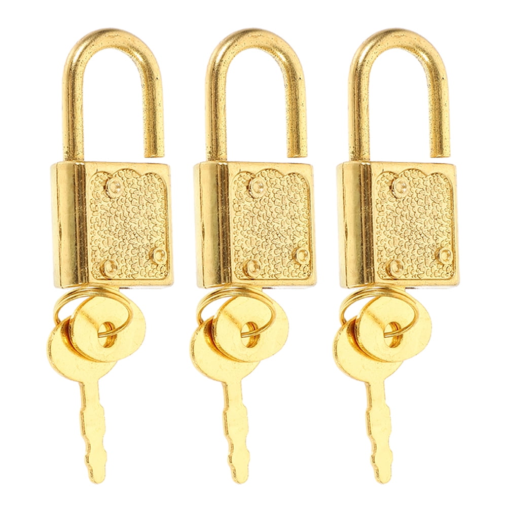 3 Set Mini Lock Padlock for Jewelry Box and Treasure Chest Latch ...