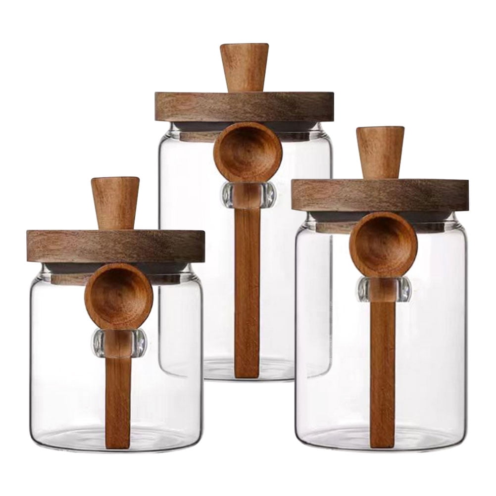 Zehuanyu 3 Sets Container Hot Water Dispenser Glass Spice Jar - Walmart.com