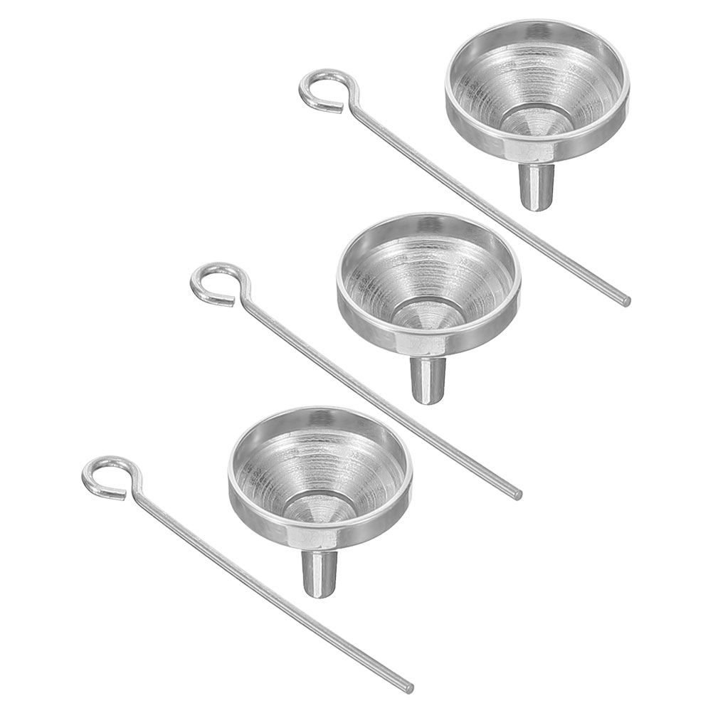 DEEPCRAFF Conical Shape Funnel Silver Powder Transfer Home Use 3 Sets ...