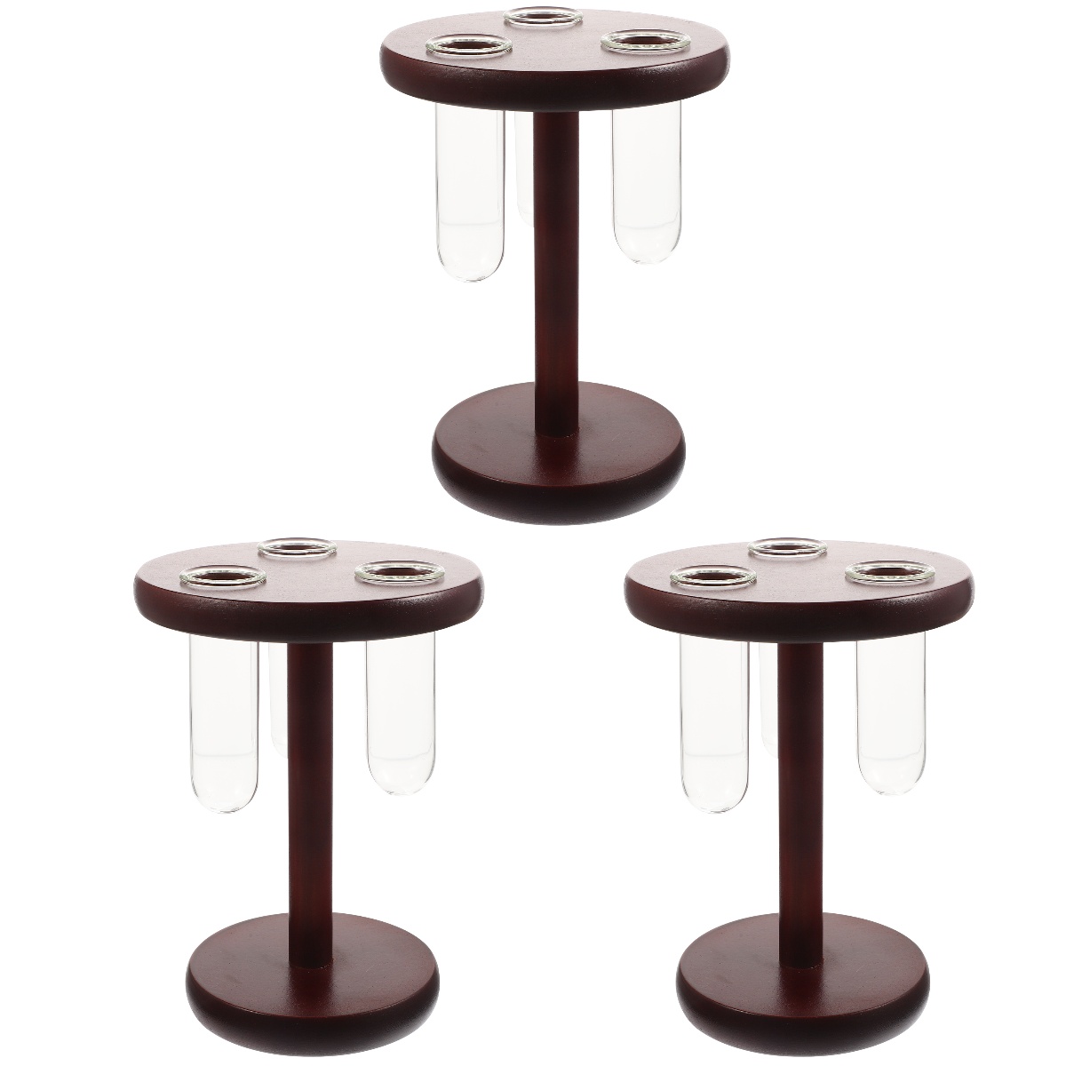 Zehuanyu 3 Sets Plant Terrarium with Wooden Stand Plant Propagation ...