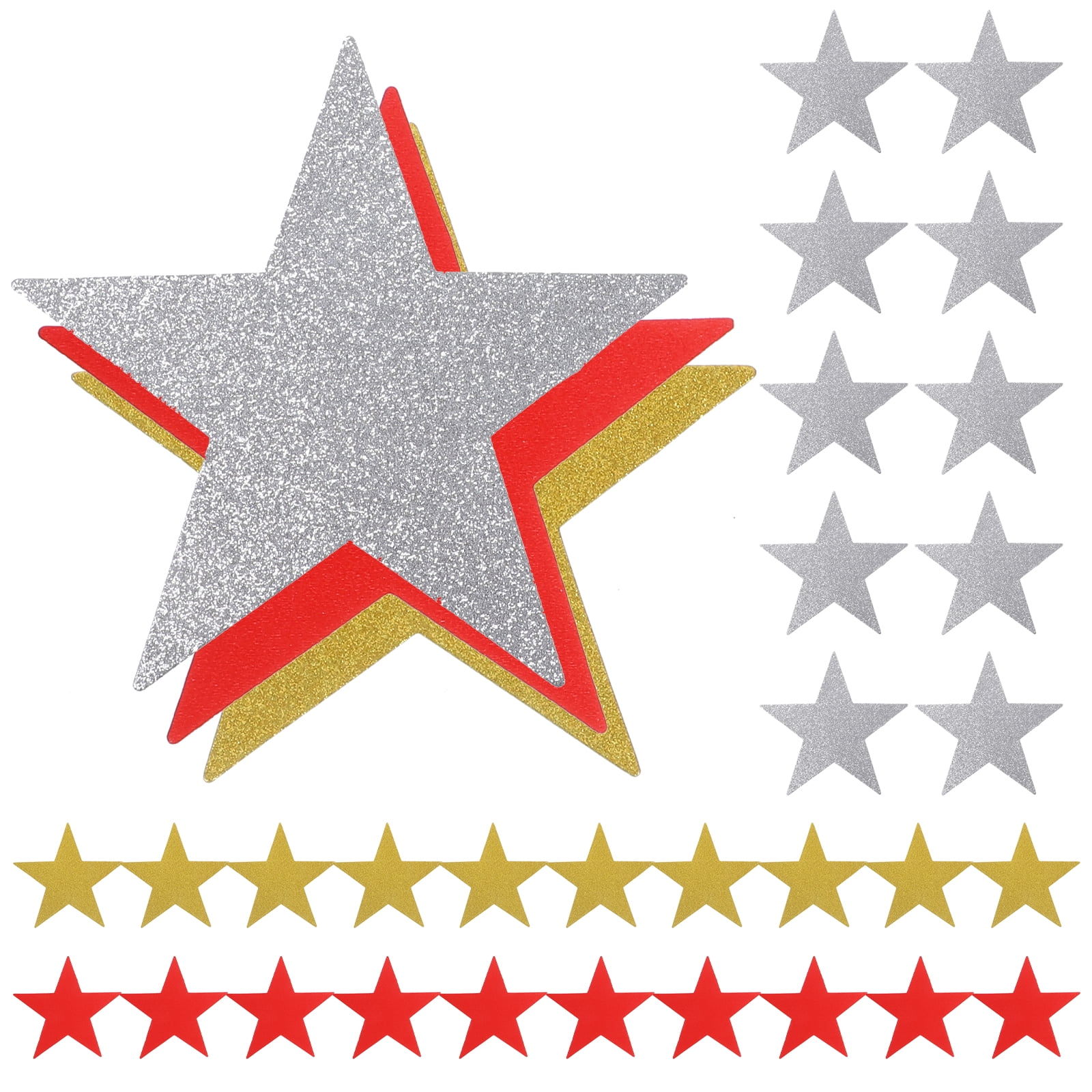 Zehuanyu 30 Pcs Bulletin Board Star Five-pointed Hand Paper-cut Cutouts ...