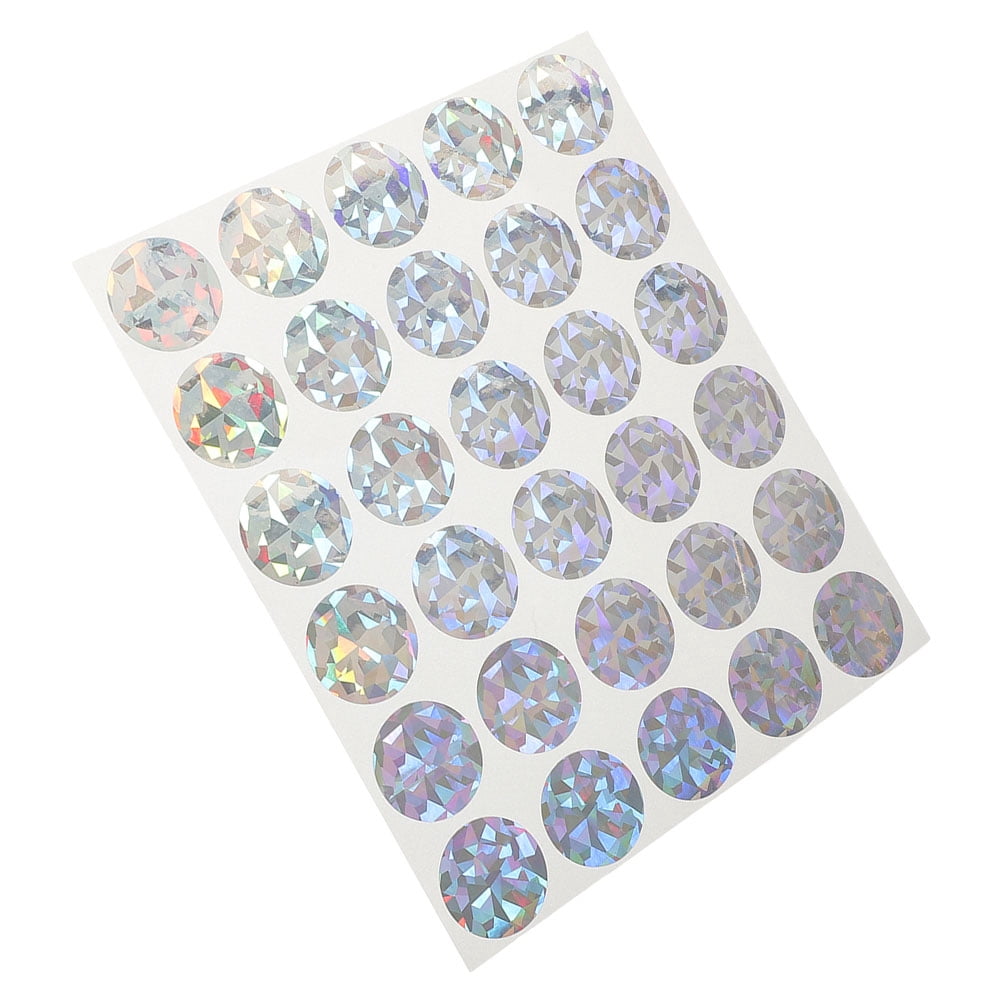Zehuanyu 30 Pcs Scratch Card Coated Stickers Trendy Cards Topper Silver ...