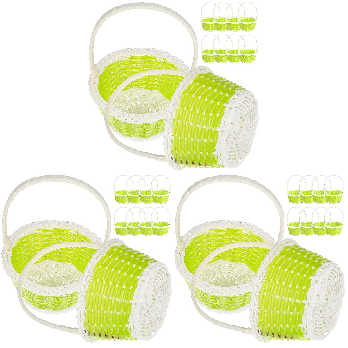 Zehuanyu 30 Pcs Woven Baskets with Handles Pastoral Style Portable ...