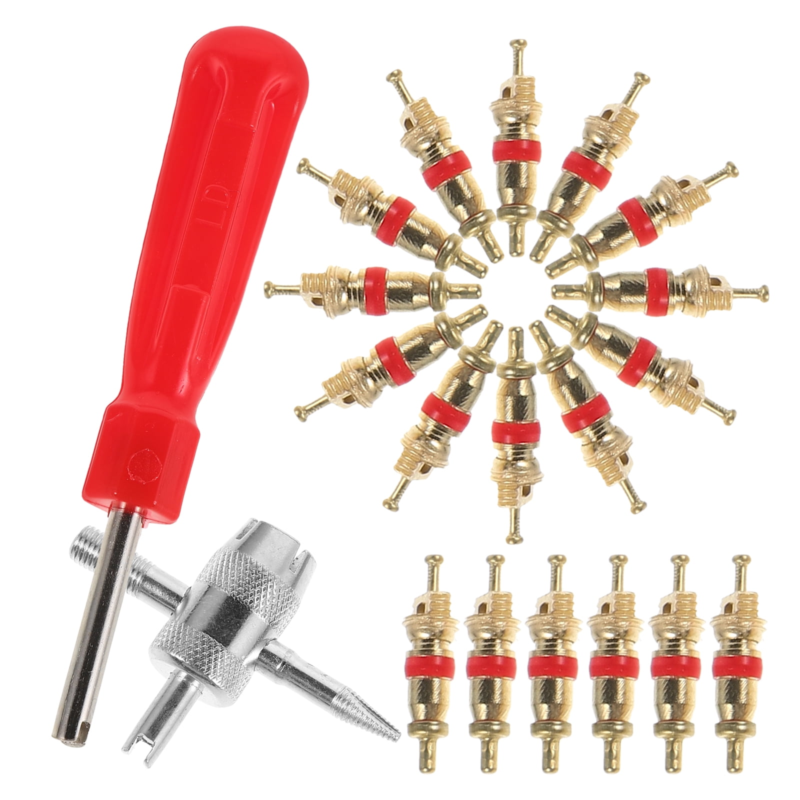 Zehuanyu 32pcs Valve Stem Core Replacement Kit Tire Valve Cores Tire Valve Stems Standard Valve ...