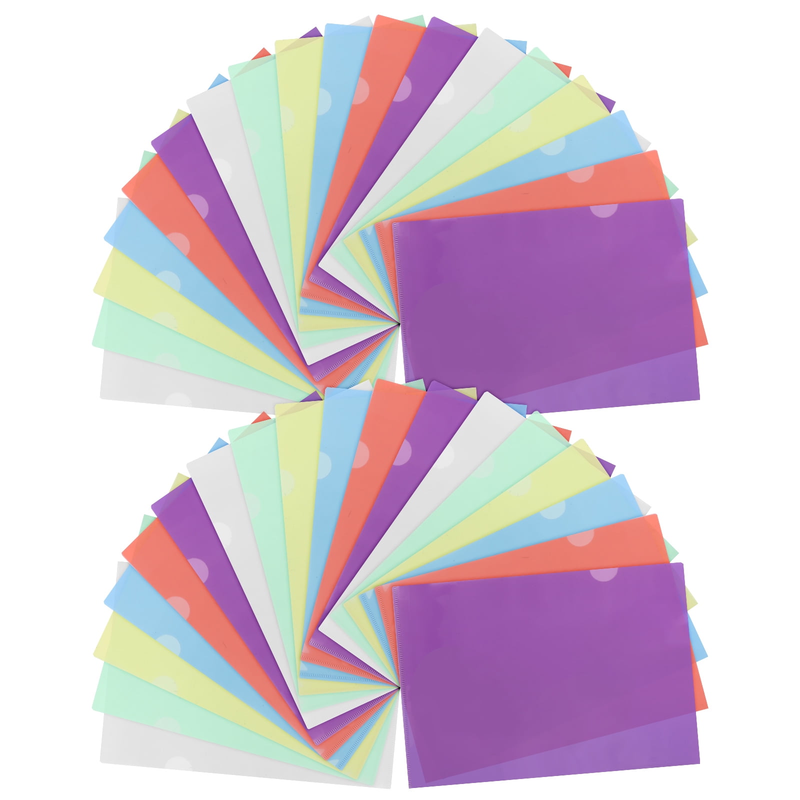 Zehuanyu 36 Pcs Plastic Prong Folders with Pockets Heavy-duty Hook ...