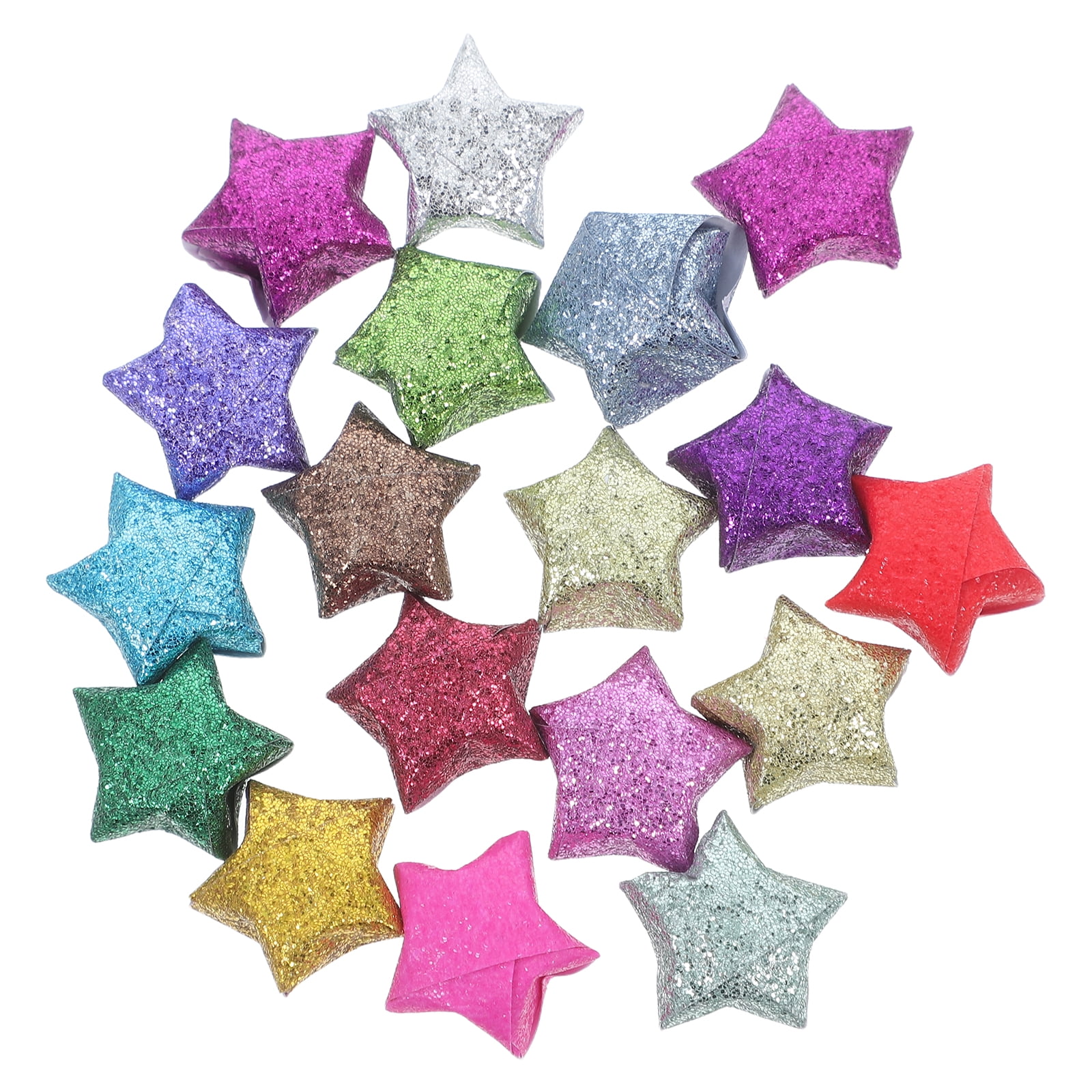 Zehuanyu 360 Pcs Luminous Origami Round Sponge Star Paper Pack ...