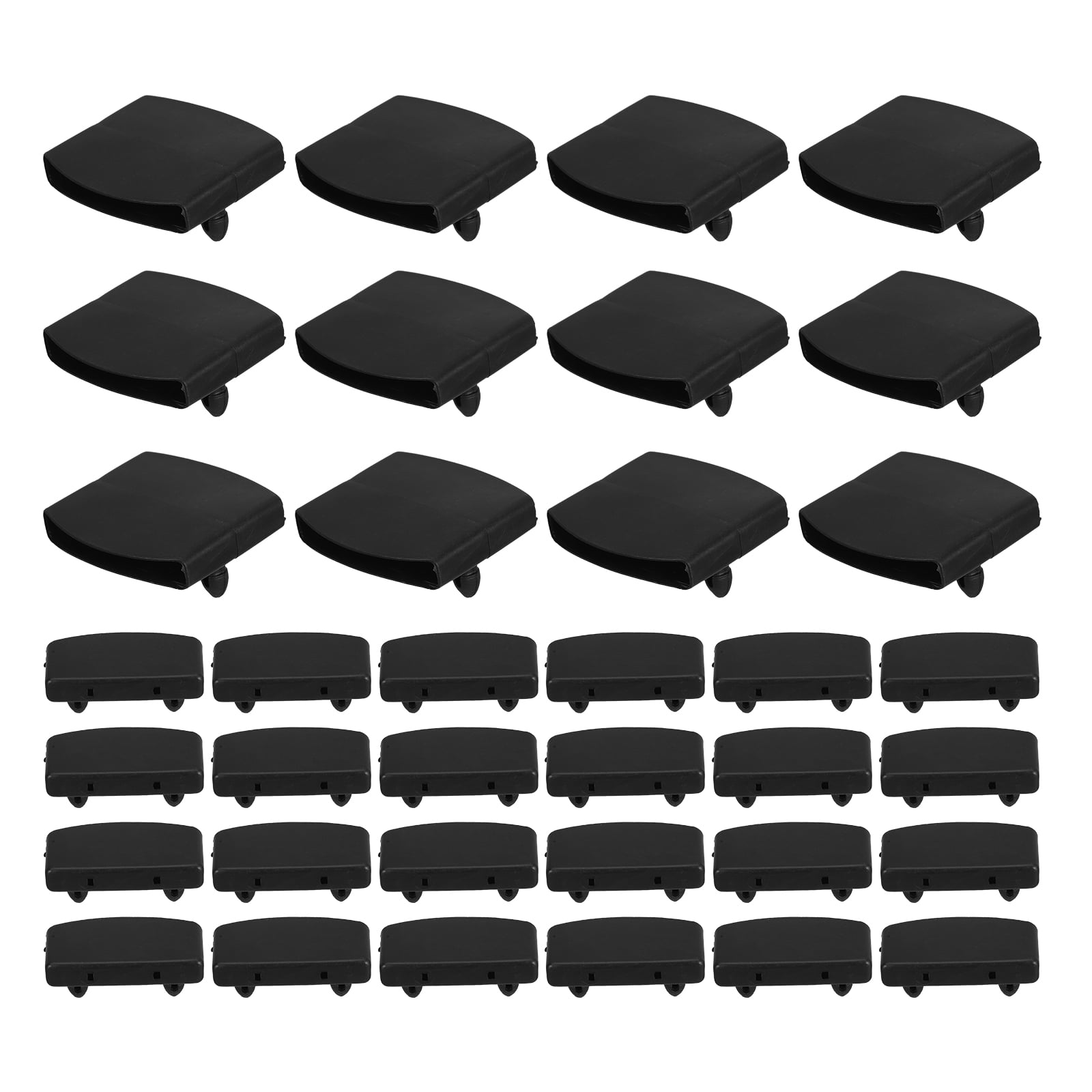 36pcs Black Plastic Bed Slat Cover Replacement Caps for Securing Wooden ...