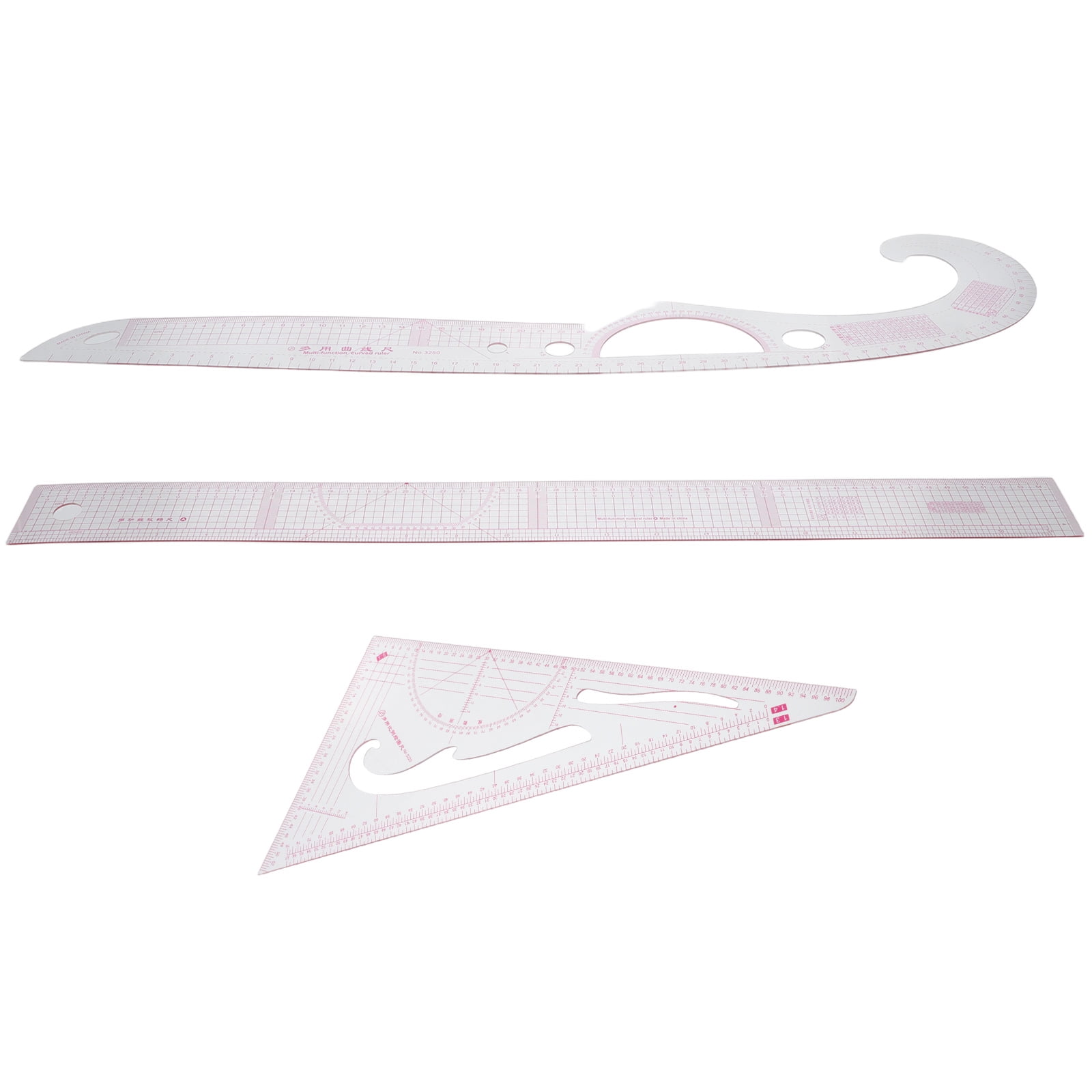 Zehuanyu 3pc Sewing Ruler French Curve Pattern Ruler Tailor Ruler ...